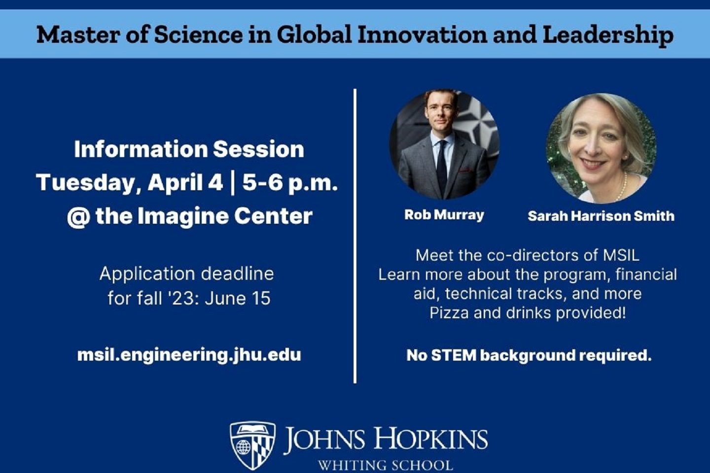 Info Session @ the Imagine Center - MS in Global Innovation and ...